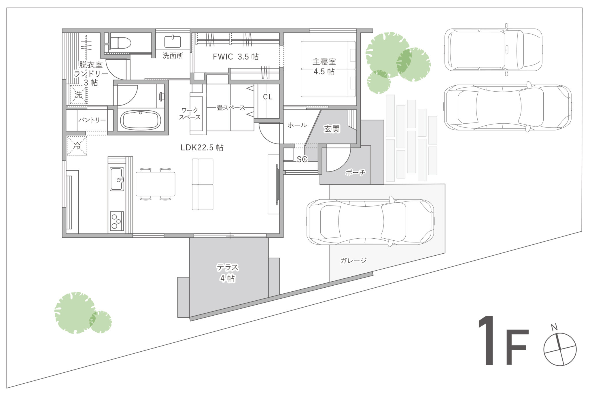 平穏の隠れ家 ― 20坪に広がる大空間LDKを叶えた平屋 | 建築事例 | 浜松市の工務店ARRCH(アーチ)